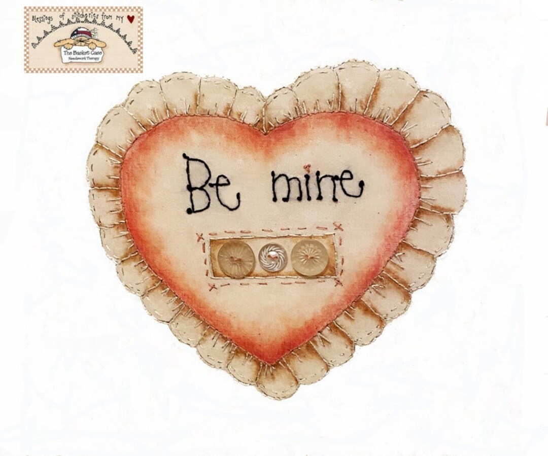 PDF Pattern Embroidery Pattern Be Mine Valentines Day Be - Etsy