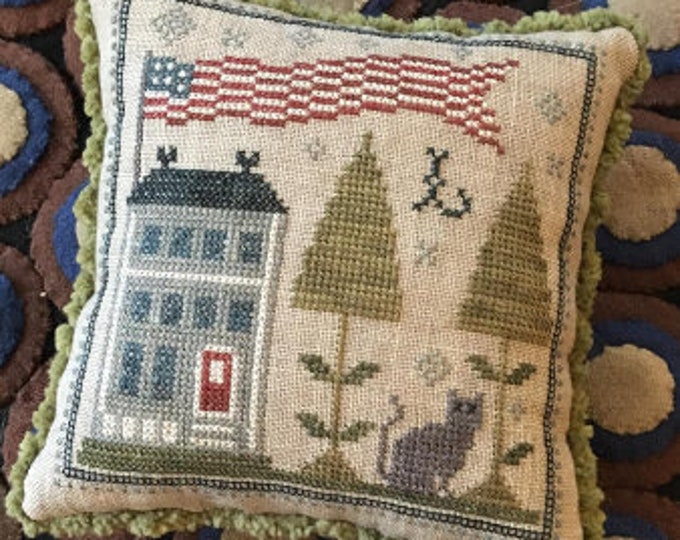 Counted Cross Stitch Pattern, Flag Day Pincushion, Patriotic Sampler ...