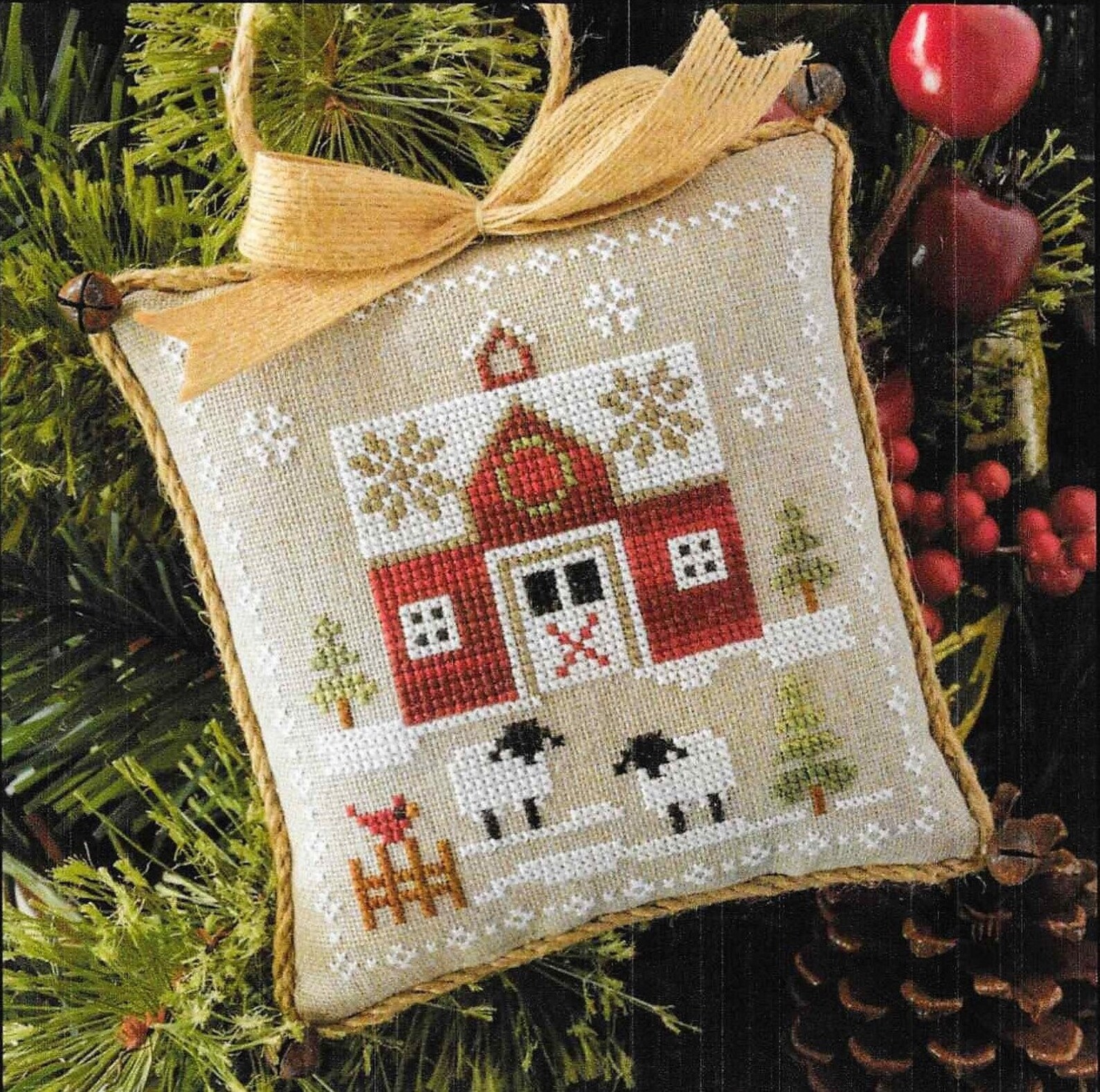 Counted Cross Stitch Pattern Little Red Barn Farmhouse | Etsy