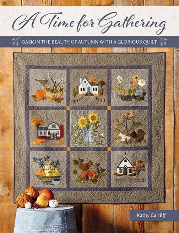 Softcover Book A Time for Gathering Wool Applique Fall - Etsy