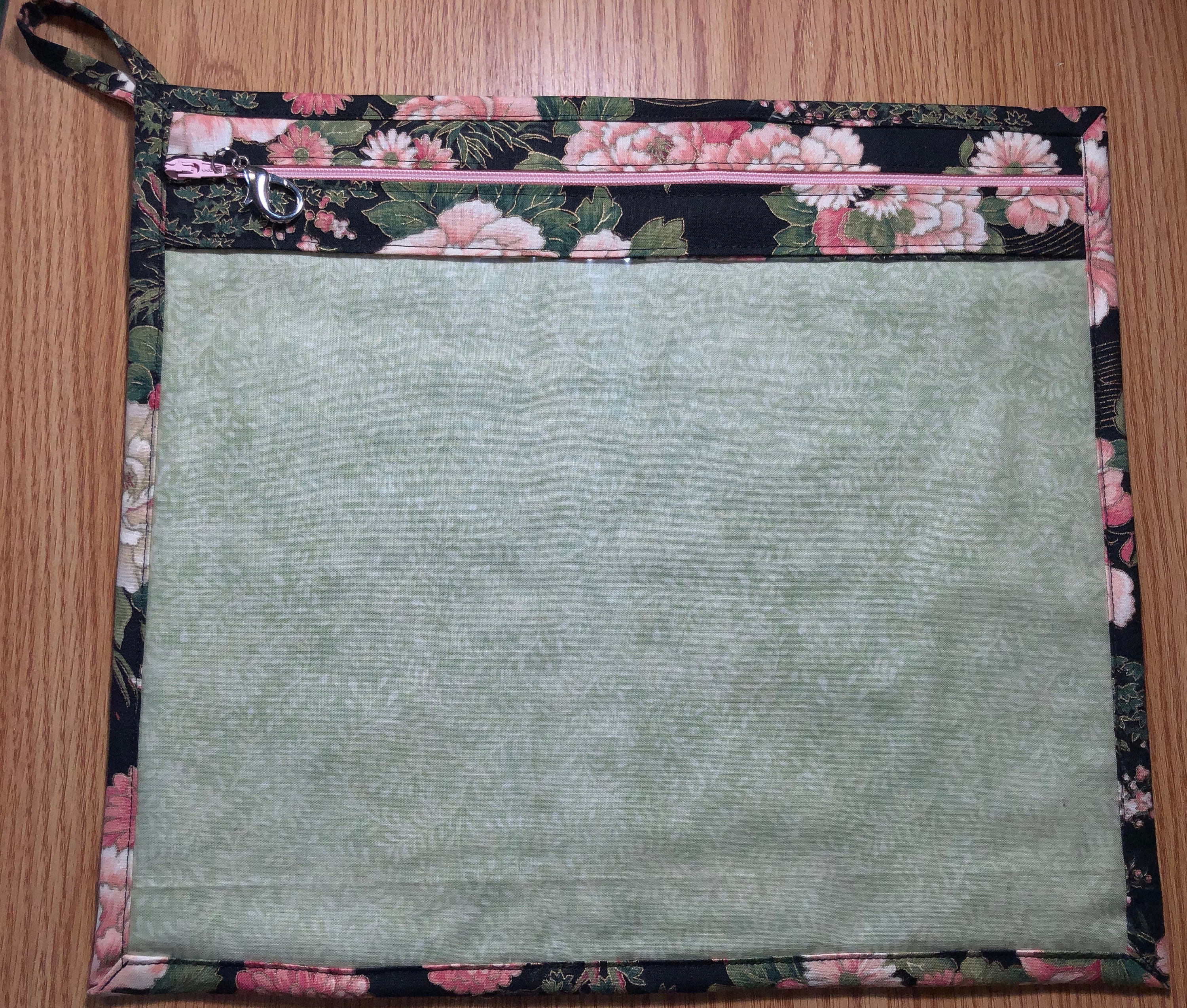 Project Bag, Vinyl Pocket Bag, Zippered Project Bag, Cross Stitch Bag ...