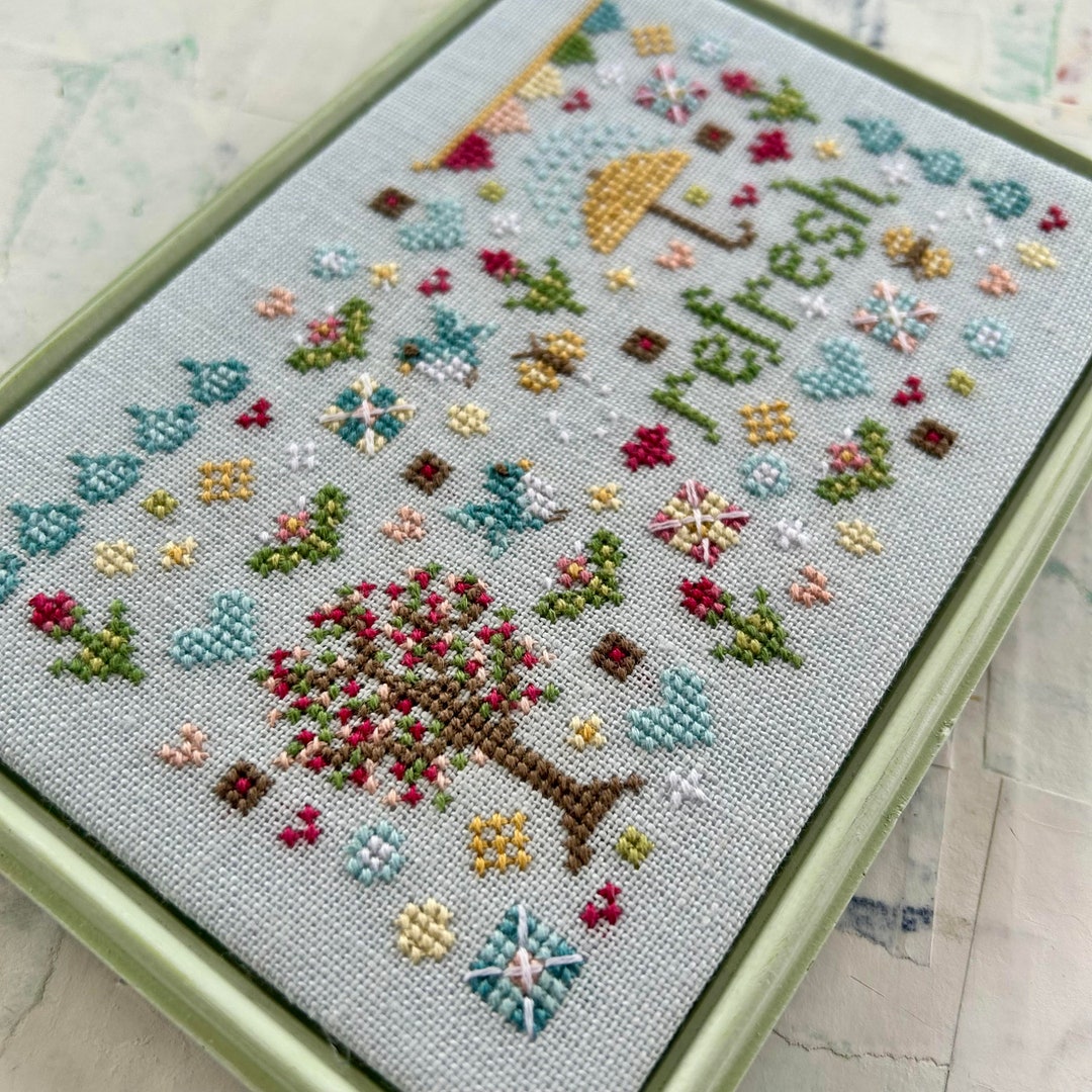 Counted Cross Stitch Pattern, A Little Spring, Flower Motifs, Spring ...