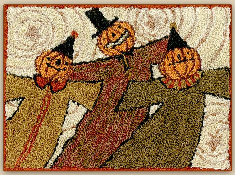 Punch Needle Pattern Whimsy Ghouls Scarecrows Pumpkins - Etsy