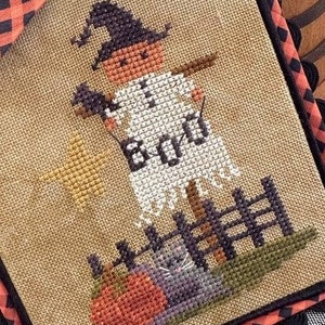 Counted Cross Stitch Pattern, Boo, Halloween Decor, Pillow Ornament ...