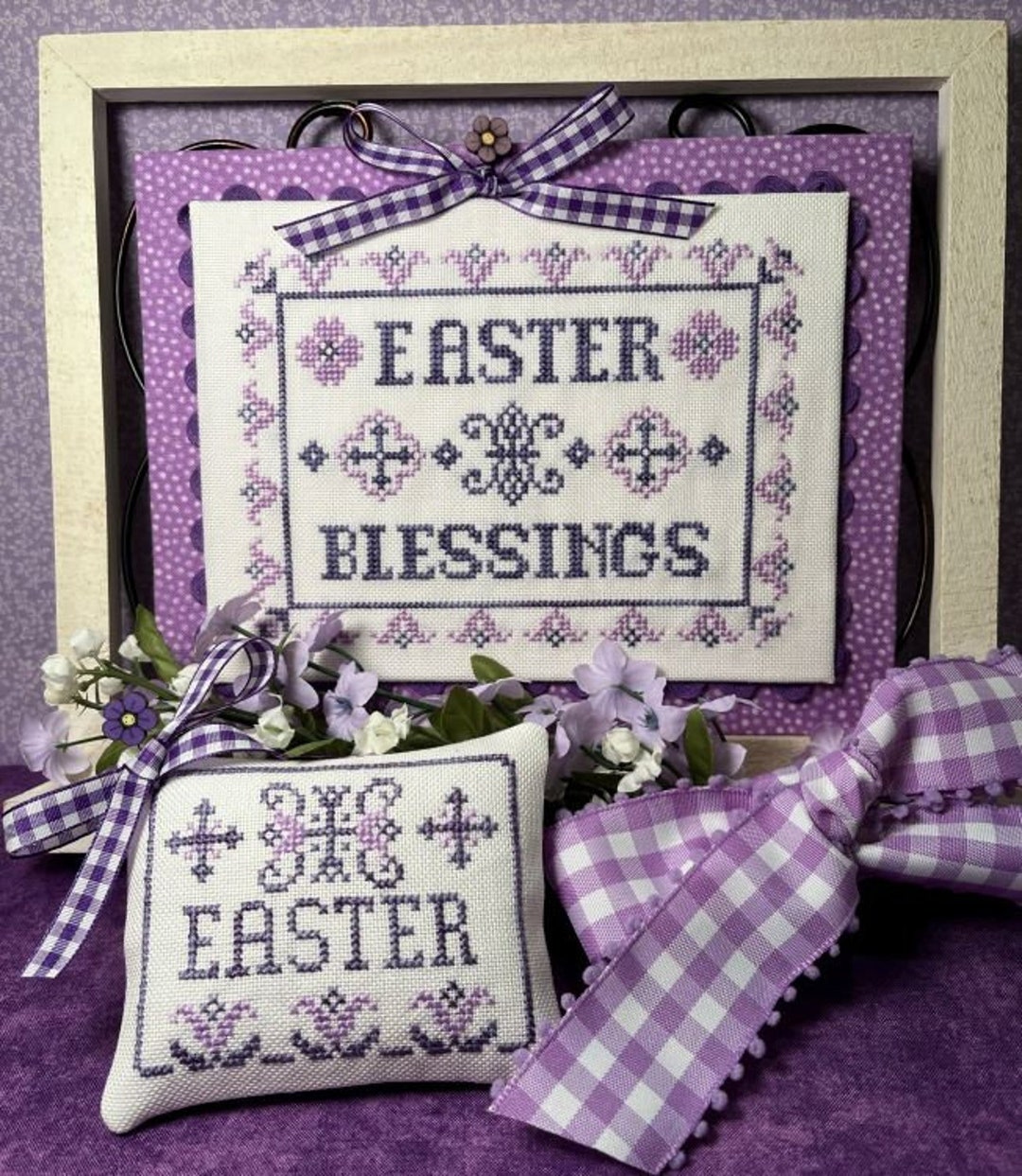 Counted Cross Stitch Pattern, Easter Blessings, Easter Sampler, Easter ...