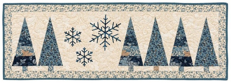 Quilt Pattern Sleigh Bell Trio Table Runners Snowflakes | Etsy