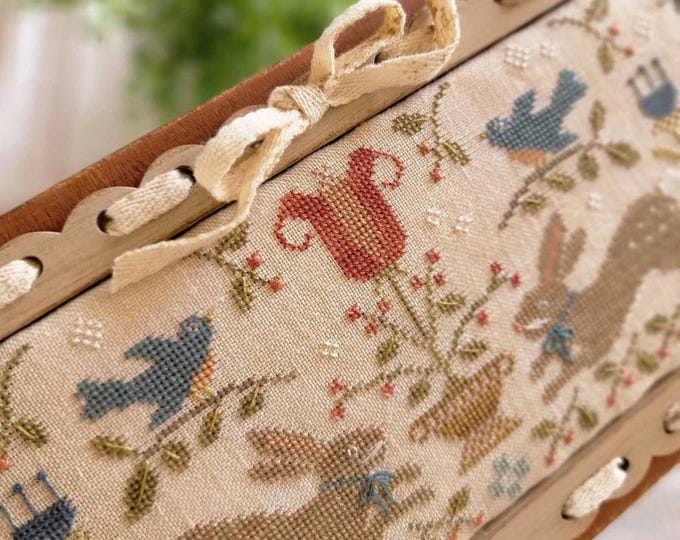 Primitive Cross Stitch Pattern - Falling Leaves Sampler - Etsy