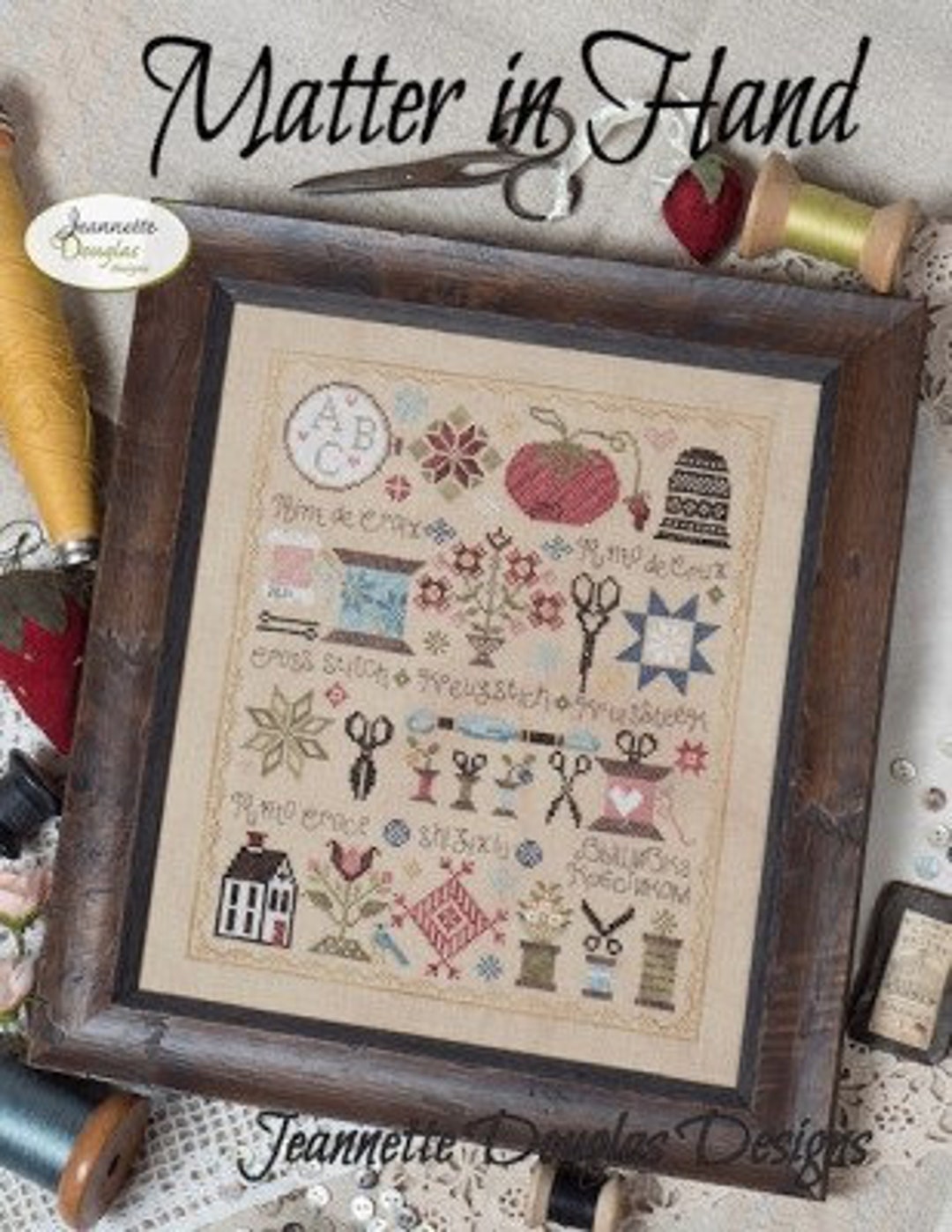 Counted Cross Stitch Pattern Matter in Hand Sampler Sewing - Etsy