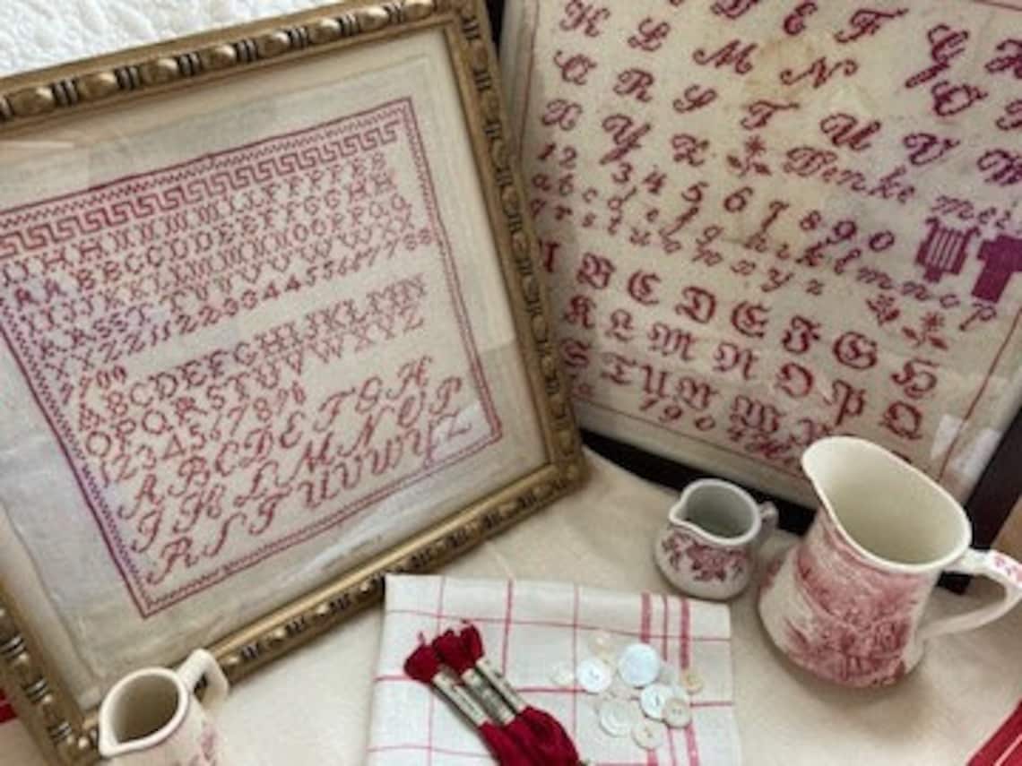 Counted Cross Stitch Pattern A Collection of Antique Red - Etsy