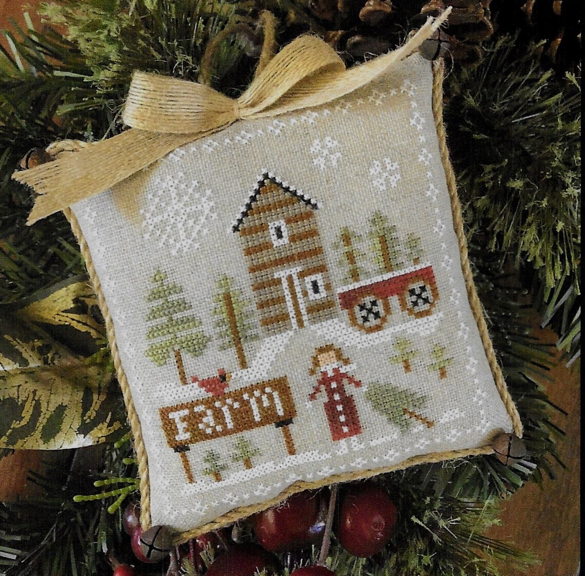 Counted Cross Stitch Pattern Pinewood Farm Farmhouse - Etsy