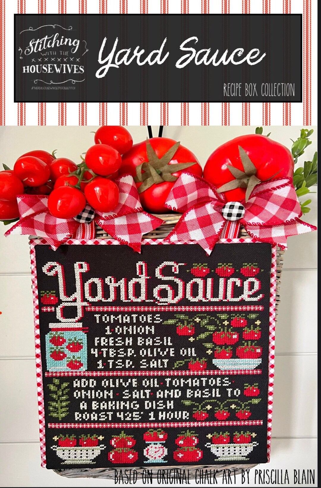 Counted Cross Stitch Pattern, Yard Sauce, Country Rustic, Recipe Box Collection, Tomatoes ...