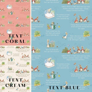 Quilt Fabric, the Tale of Peter Rabbit, Bunnies, Veggies, Blooms ...