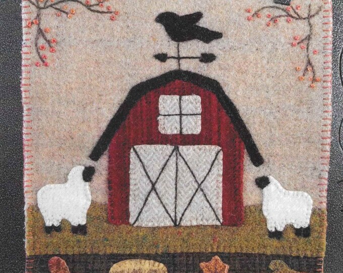 Wool Applique Pattern, Simply Sheep, Wool Wallhanging, Farm Sheep, Fall ...