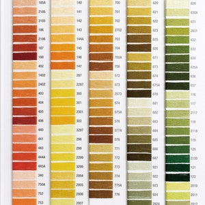 Cosmo, Cosmo Color Card, Lecien Color Card, Cosmo Floss Color Chart ...