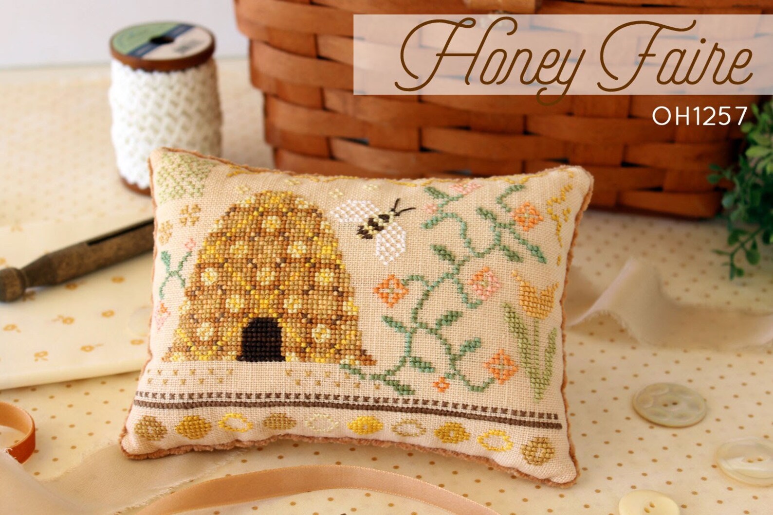 Counted Cross Stitch Pattern, Honey Faire, Country Rustic, Flower ...