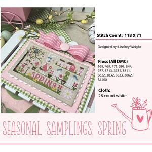 Counted Cross Stitch Pattern, Seasonal Samplings: Spring, Easter Decor ...