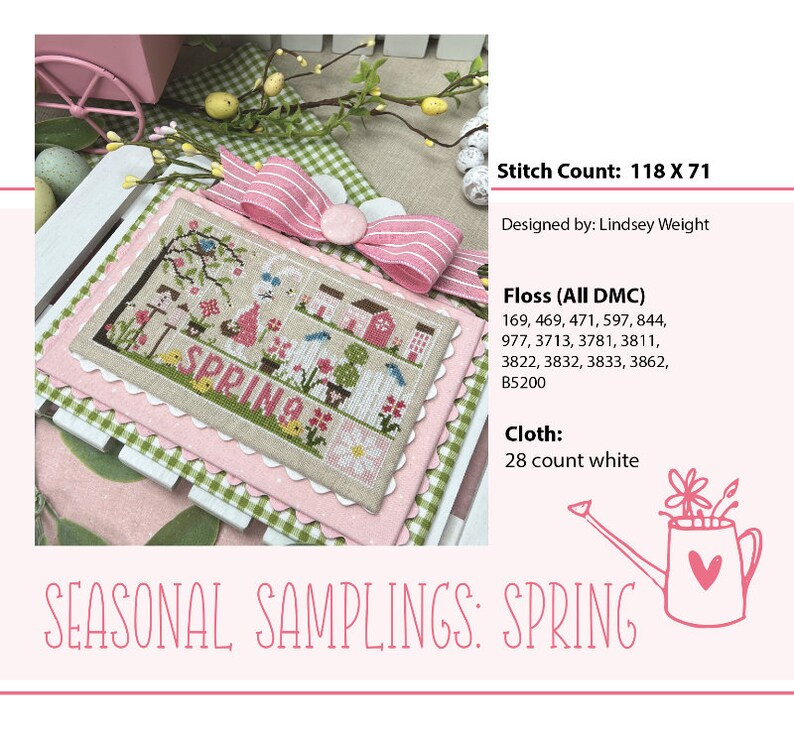 Counted Cross Stitch Pattern, Seasonal Samplings: Spring, Easter Decor ...