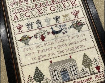 Seven Sheep Reproduction Sampler by Scarlett House Counted Cross Stitch ...
