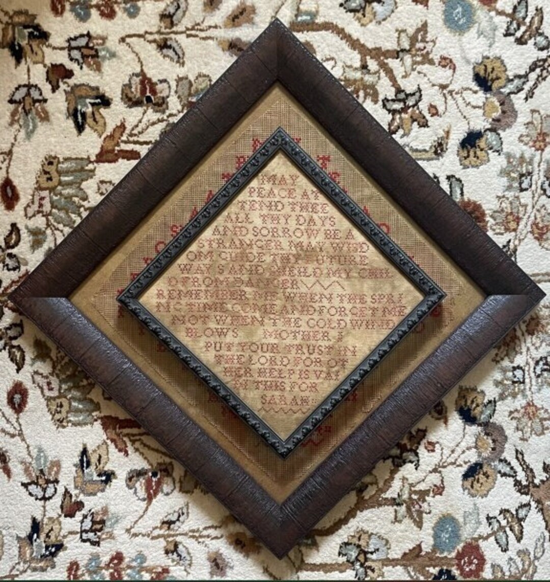 Counted Cross Stitch Pattern, This for Sarah, Antique Reproduction ...
