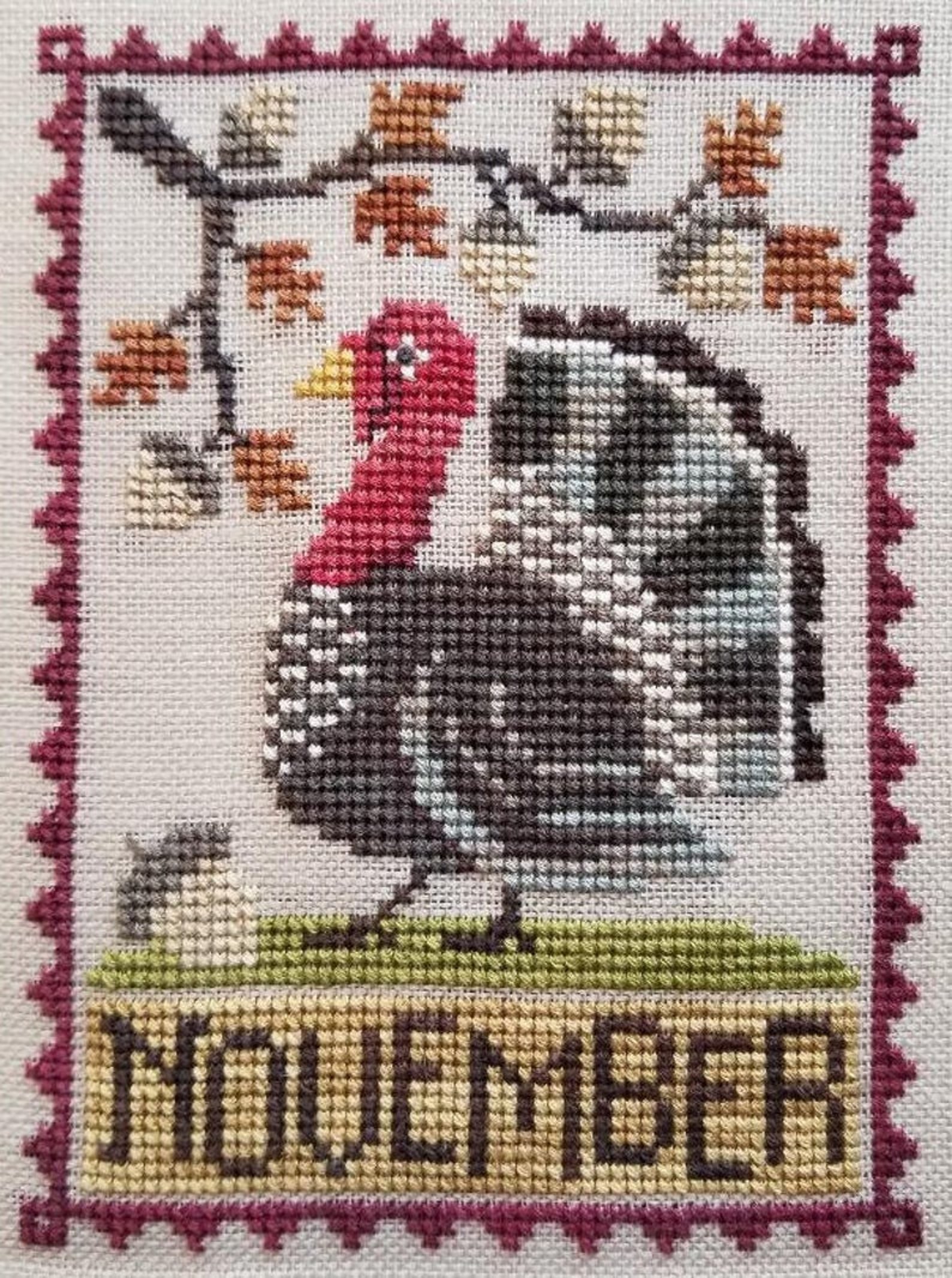 Counted Cross Stitch Pattern Monthly Trios October Owl - Etsy