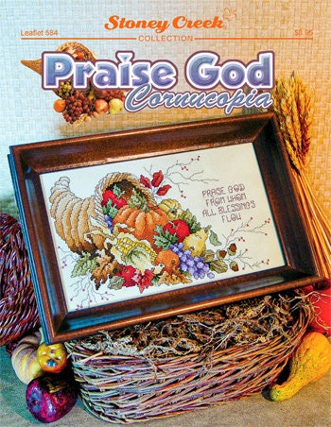 Counted Cross Stitch Pattern, Praise God Cornucopia, Autumn Decor ...
