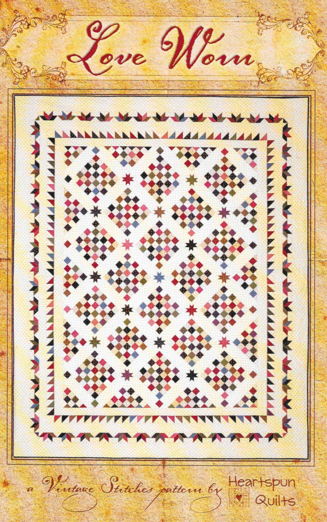 Quilt Pattern, Love Worn Quilt, Civil War, Patchwork Quilt, Heartspun ...