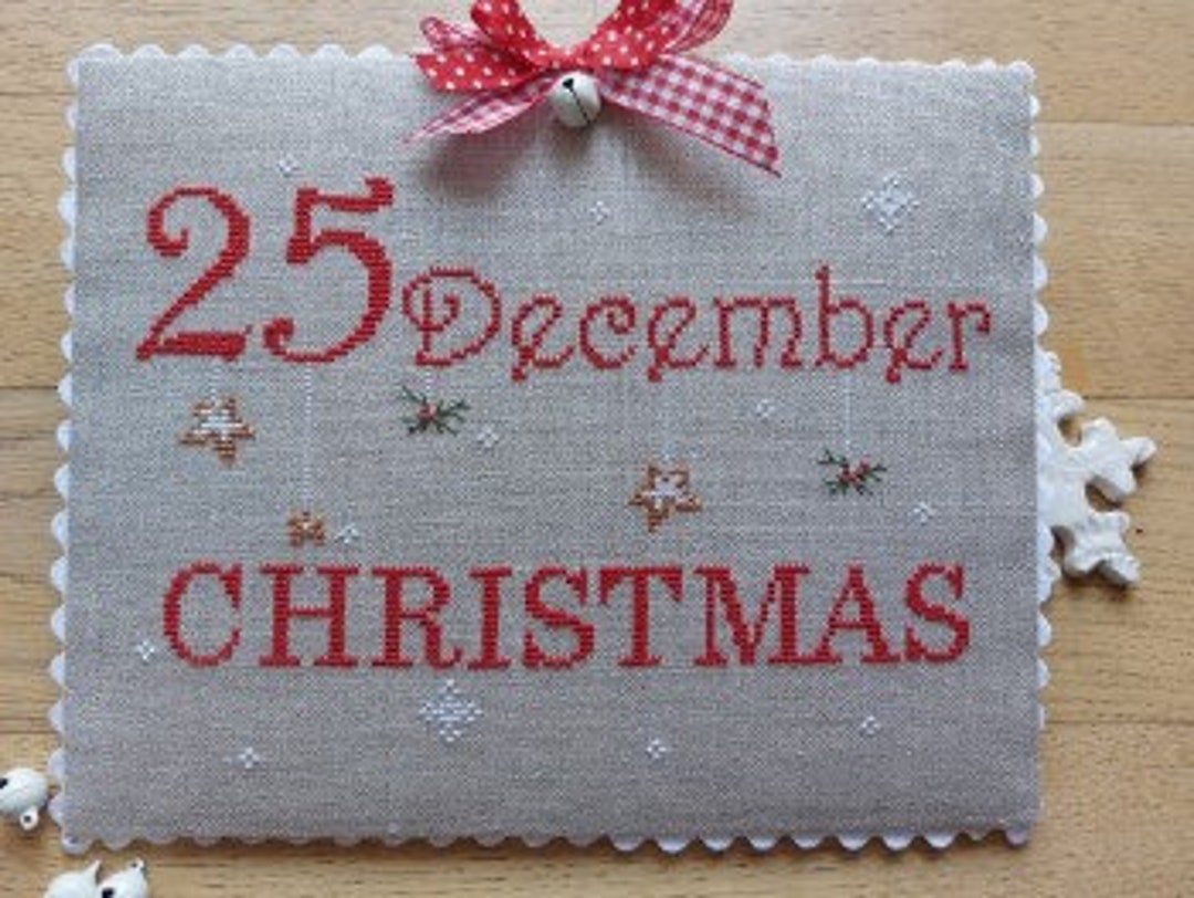 Counted Cross Stitch Pattern, 25 December, Stars, Bowl Fillers, Pillows ...