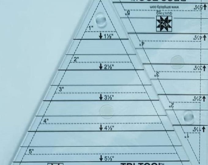 Quilt Ruler, EZ Quilting, Tri Recs Triangle Rulers, Acrylic Ruler ...