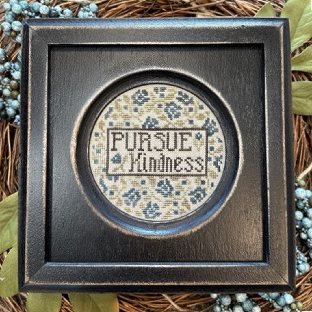 Counted Cross Stitch Pattern, Pursue Kindness, Spring Decor, Flowers ...