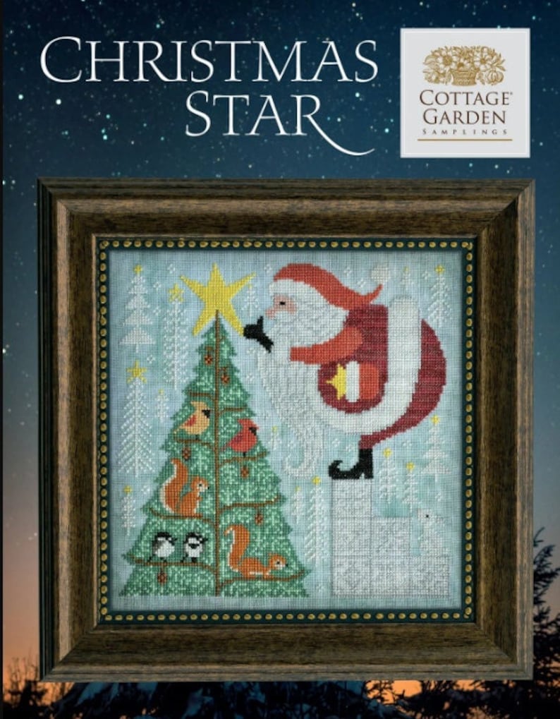 Counted Cross Stitch Pattern Christmas Star Christmas - Etsy
