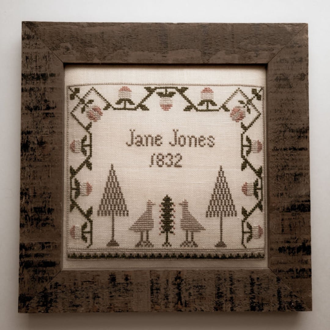 Counted Cross Stitch Pattern, Jane Jones 1832 Sampler, Miniature ...