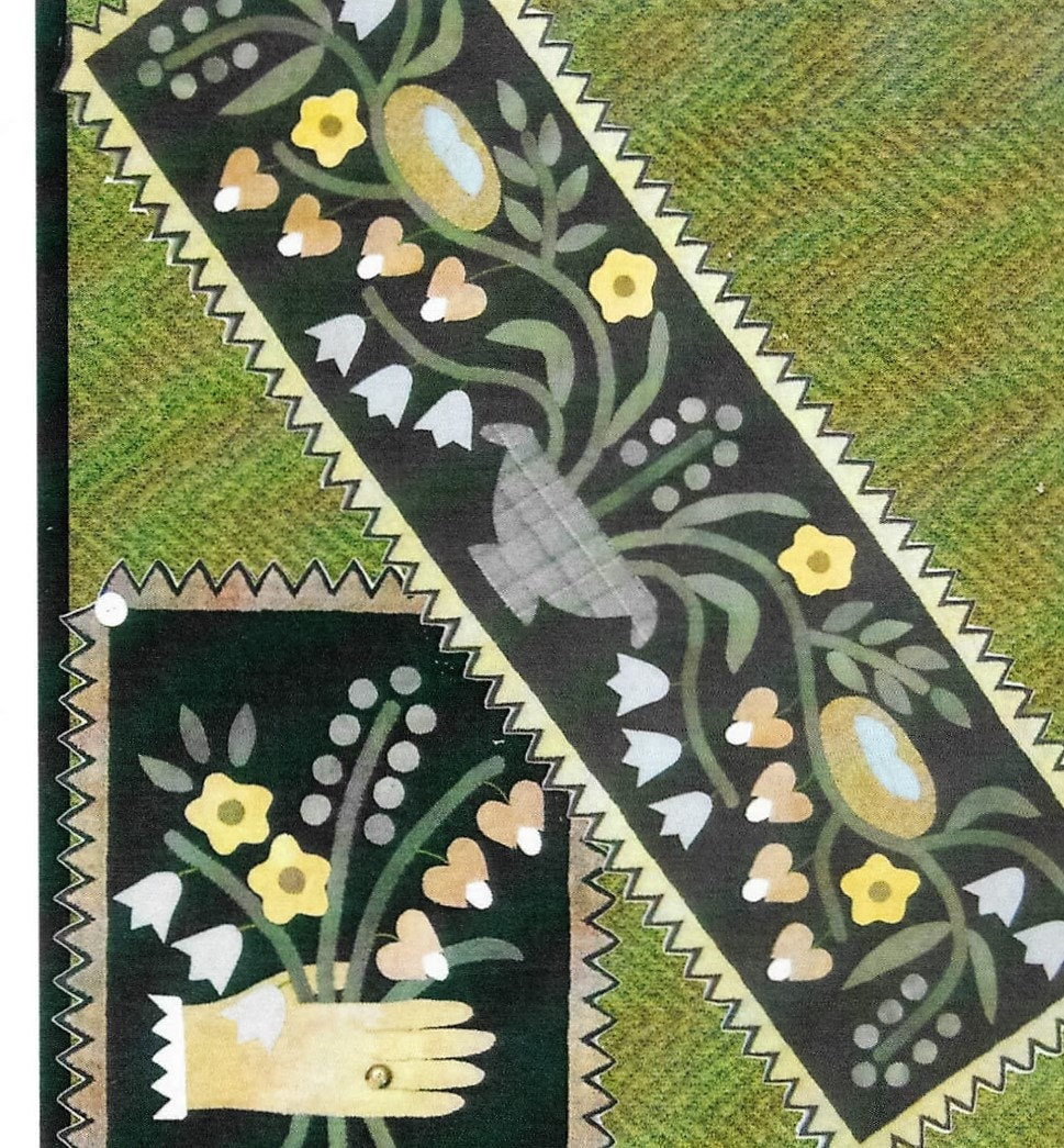 Wool Applique Pattern, Blossoms of Spring, Table Runner, Penny Rug ...
