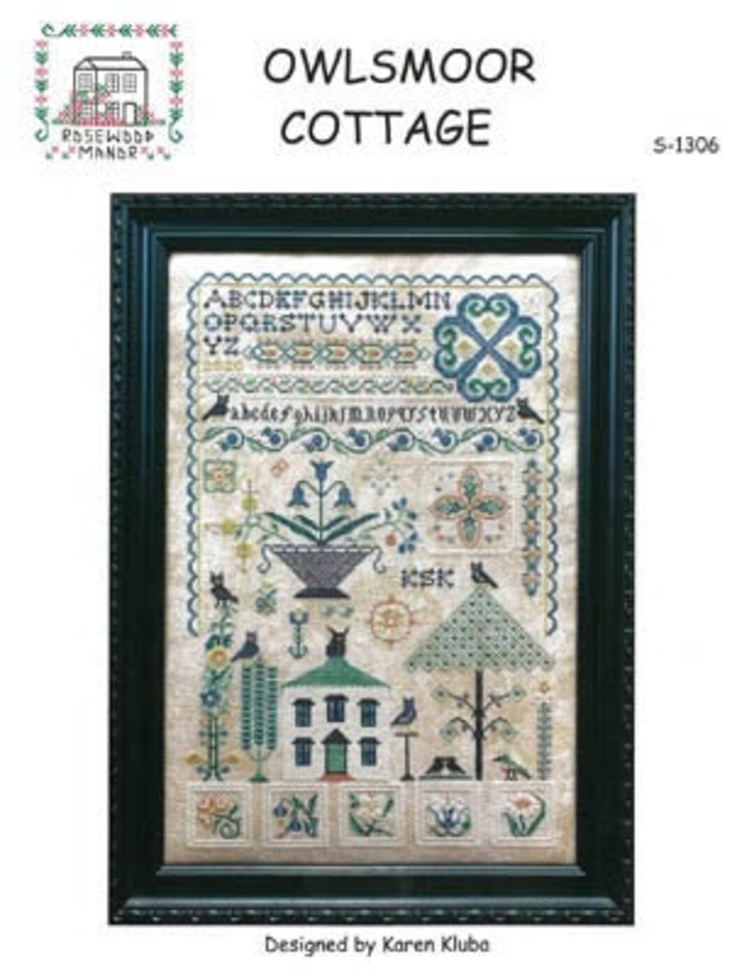 Counted Cross Stitch Pattern, Owlsmoor Cottage, Owl Sampler, Welcome ...