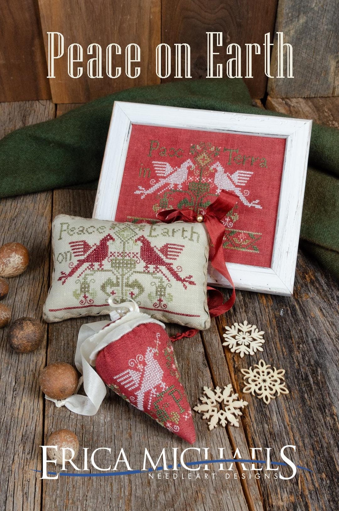 Counted Cross Stitch Pattern, Peace on Earth, Sampler, Pincushion ...