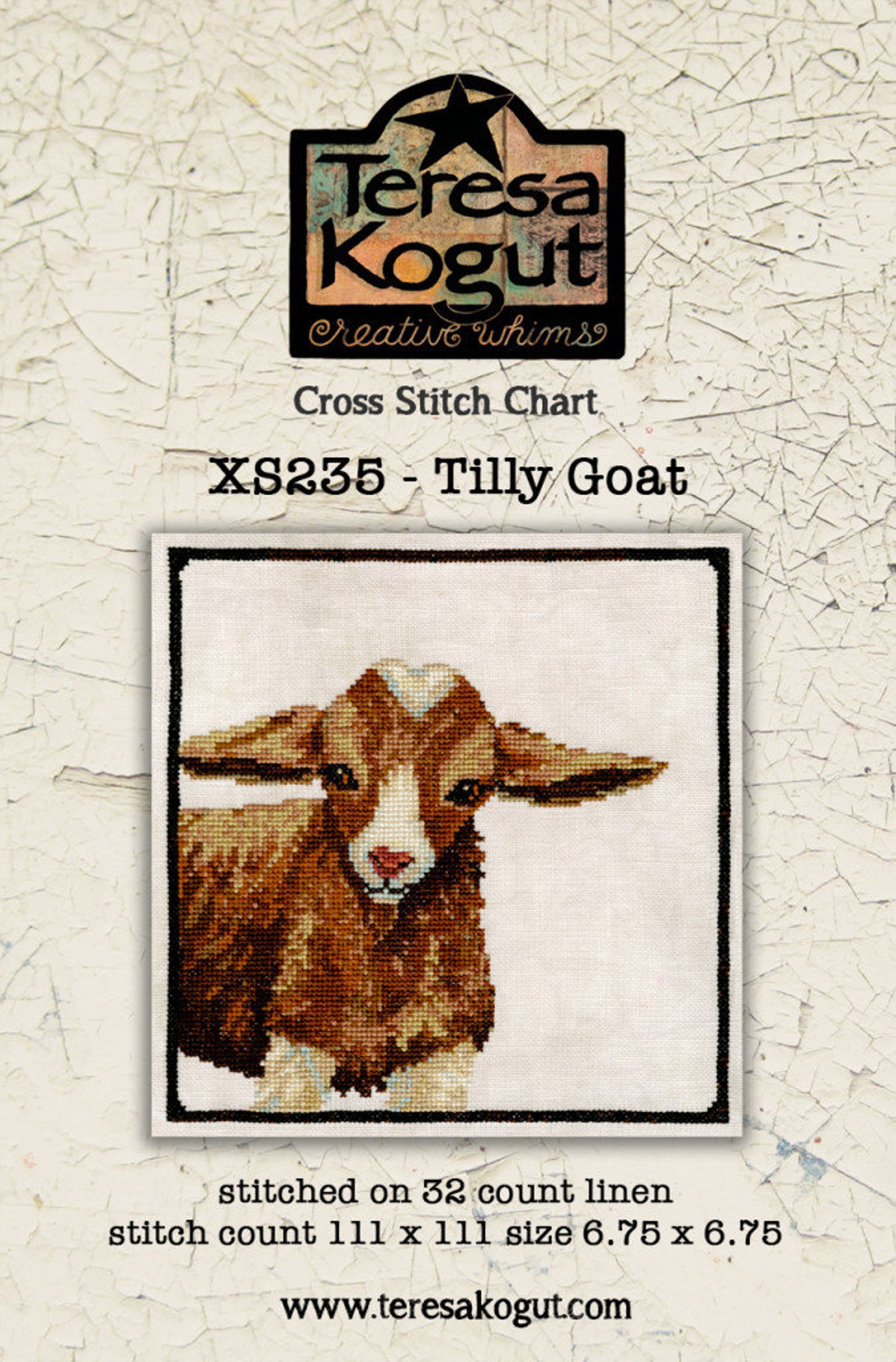 Counted Cross Stitch Pattern Tilly Farmhouse Decor Goat - Etsy