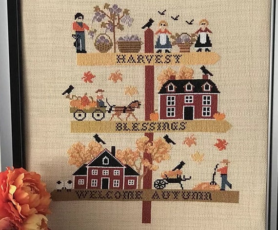 Counted Cross Stitch Pattern Signs Series Autumn - Etsy