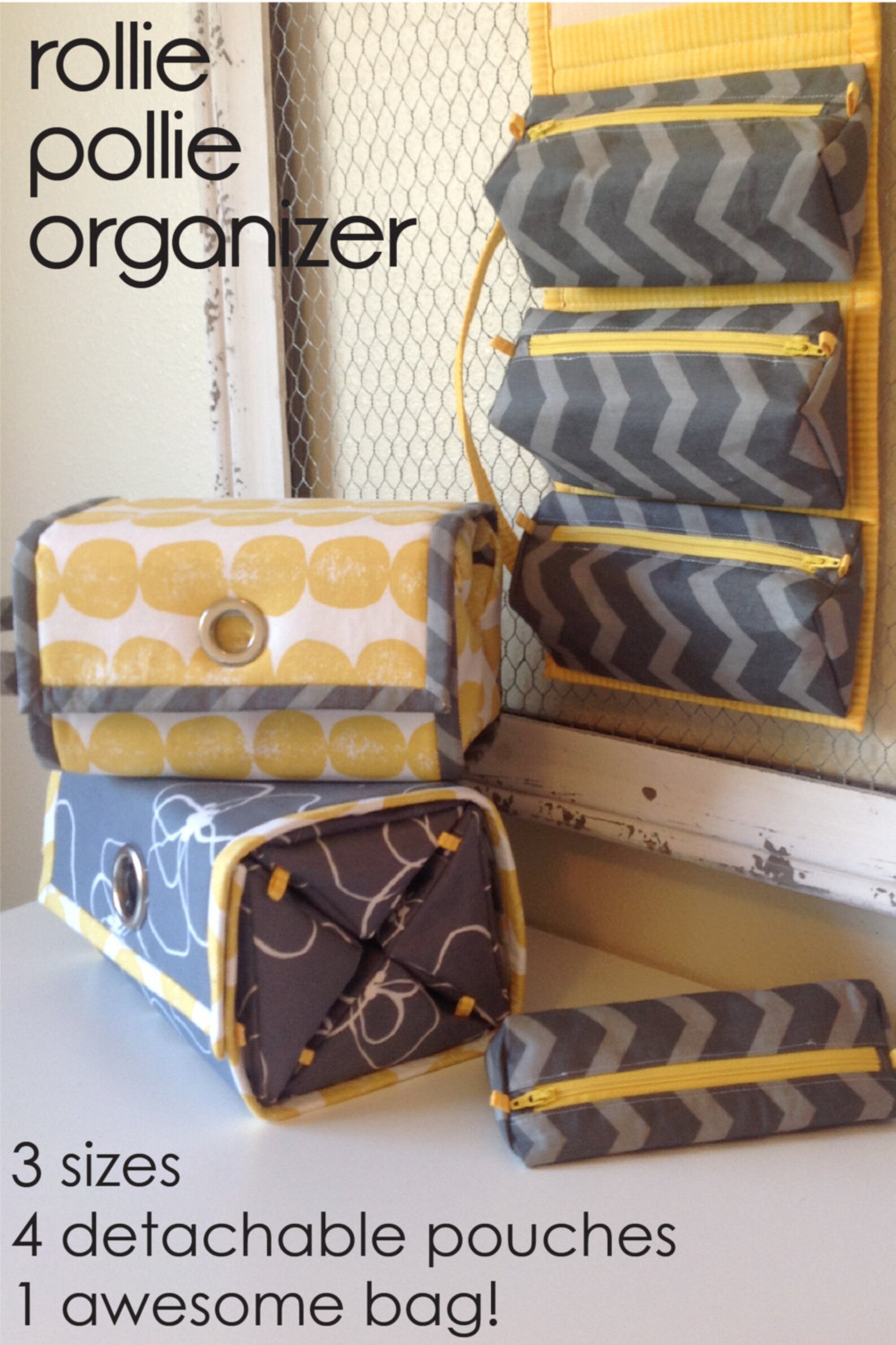 Sewing Pattern Rollie Pollie Organizer Zippered Pouch - Etsy