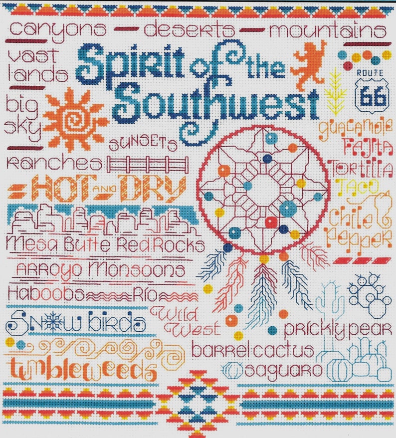 Counted Cross Stitch Pattern, Let's Visit the Southwest, Barrel Cactus ...