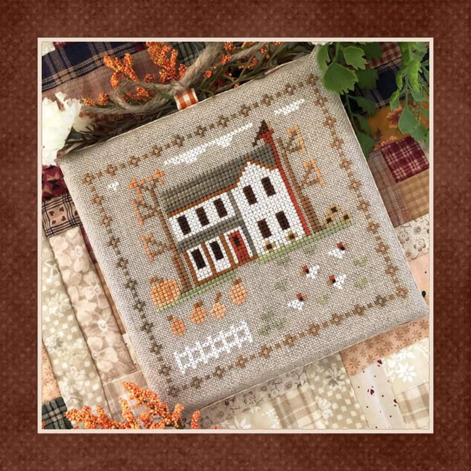 Counted Cross Stitch, Fall on the Farm, Farm Life, Farm Stand, Barn ...
