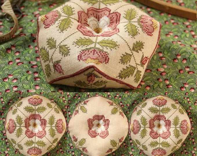 Counted Cross Stitch Pattern, Tudor Rose Biscornu, Tudor Roses, Pin ...