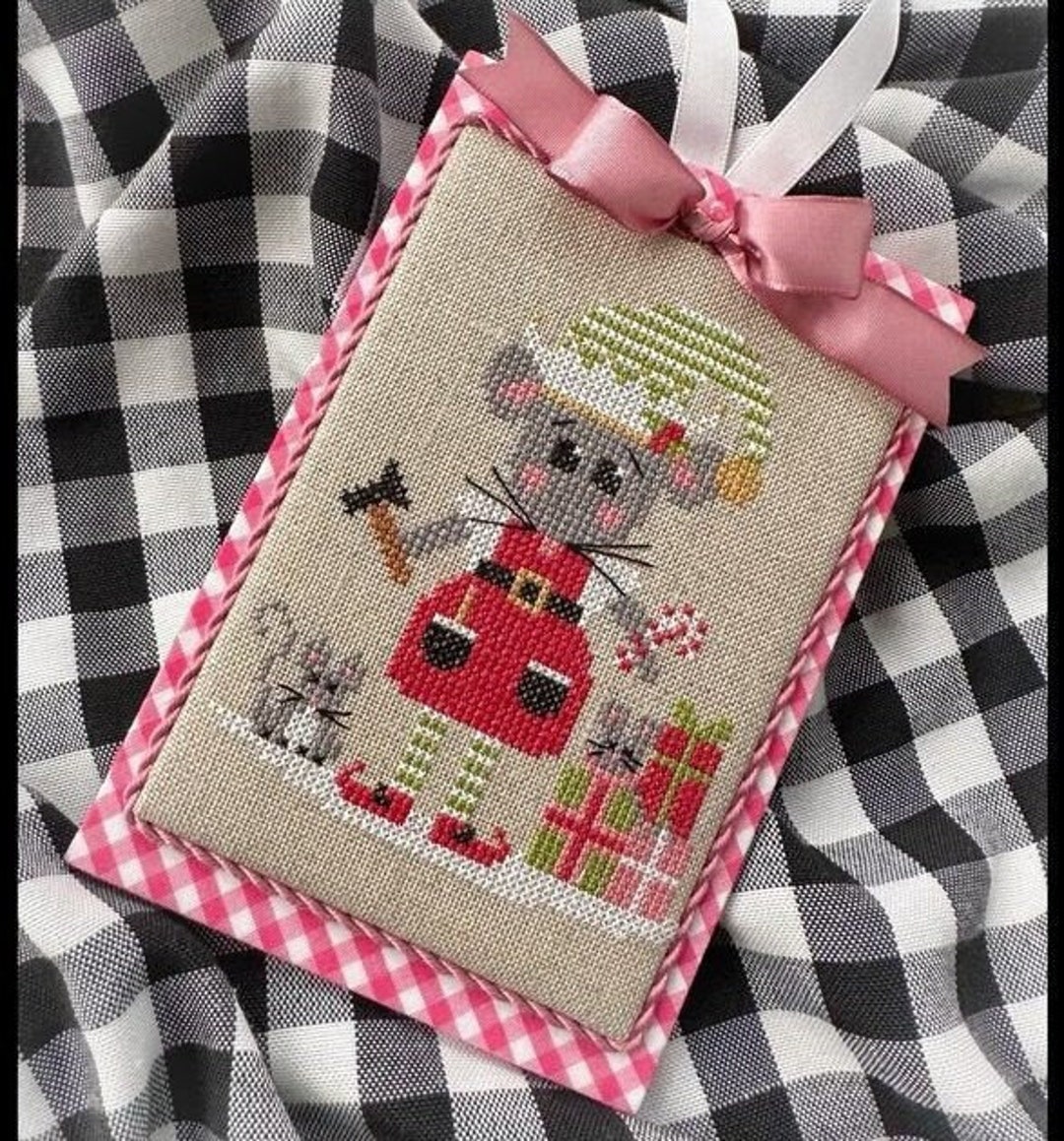 Counted Cross Stitch Pattern, Matilda the Elf, Christmas Decor, Mouse ...