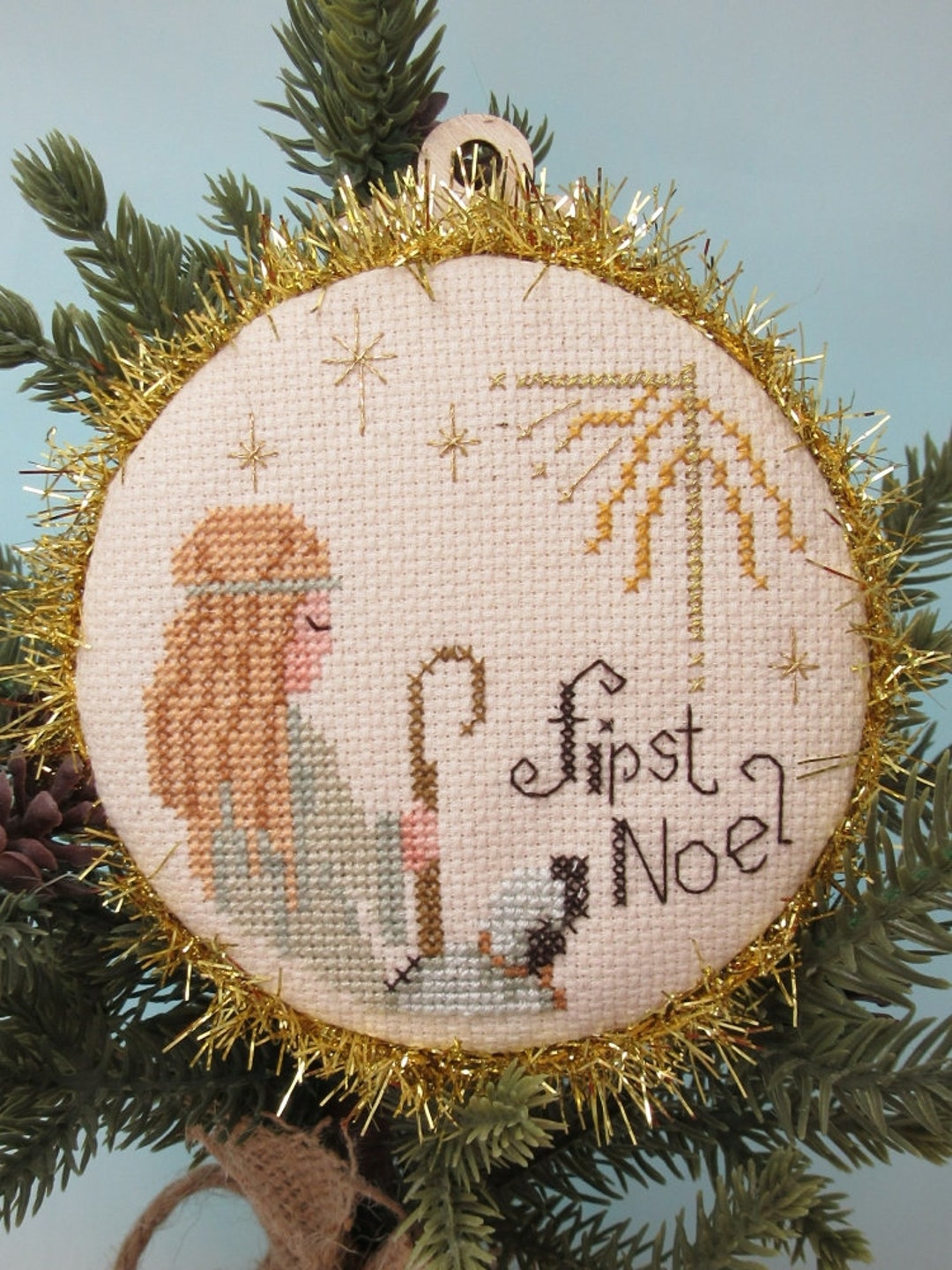Counted Cross Stitch Pattern, First Noel, Christmas Decor, Shepherd ...