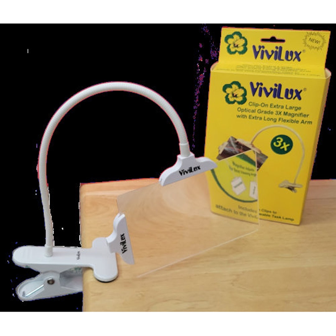 Clip on Magnifier, Flexible Magnifier, Vivilux, Hands Free Magnifier ...