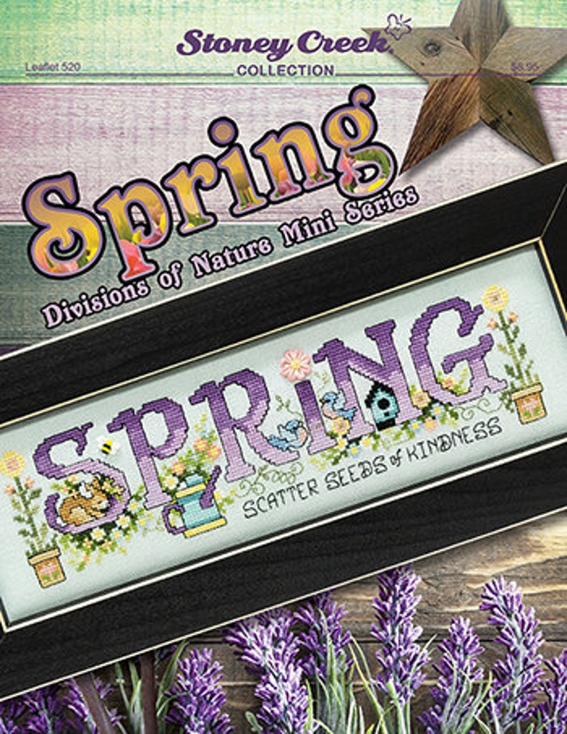 Counted Cross Stitch Pattern, Spring, Divisions of Nature, Garden Decor ...