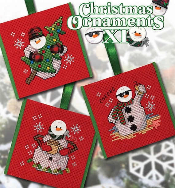Counted Cross Stitch Pattern Christmas Ornaments XI | Etsy