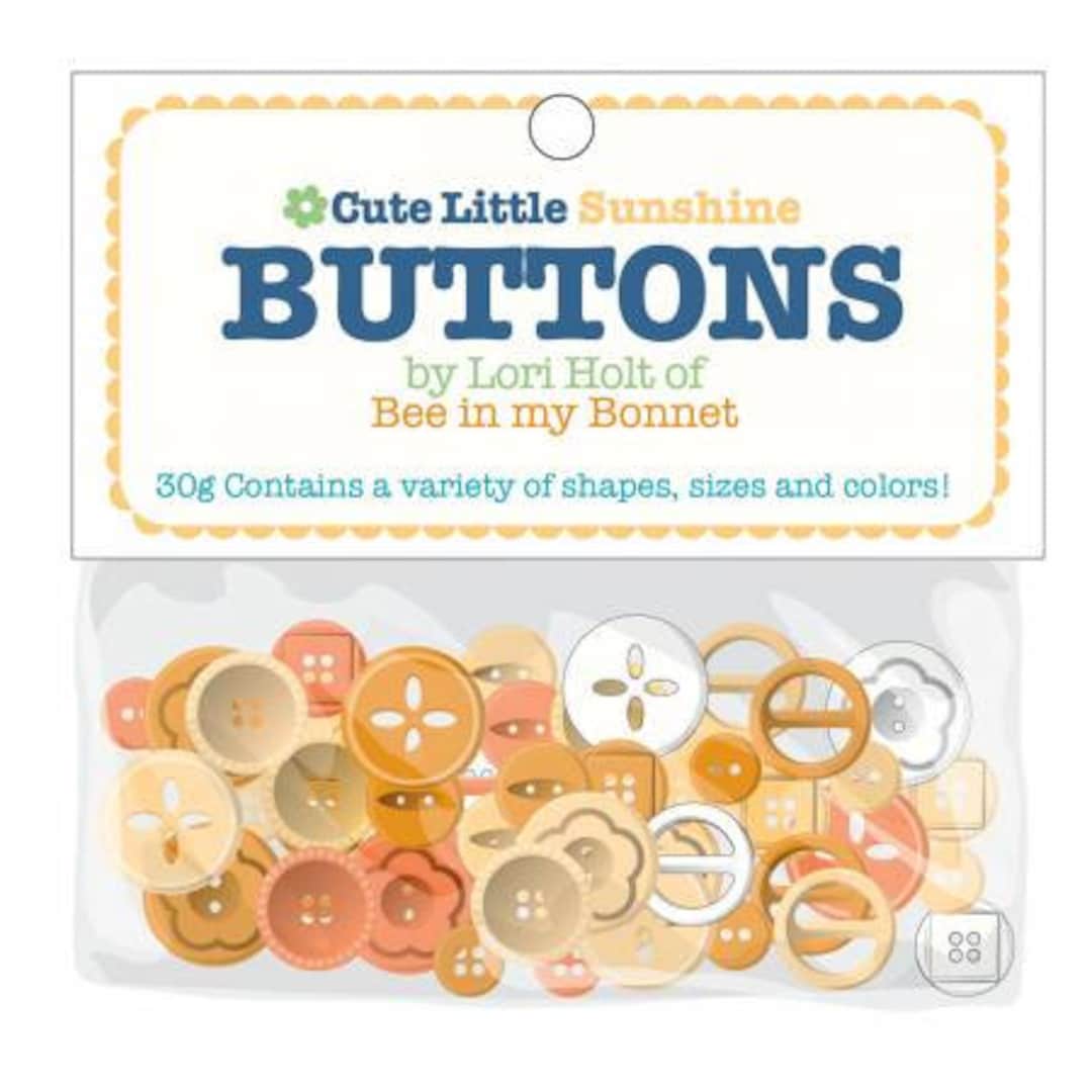 Cute Little Buttons, Sunshine, Little Buttons, 1/4" Buttons, Lori Holt ...
