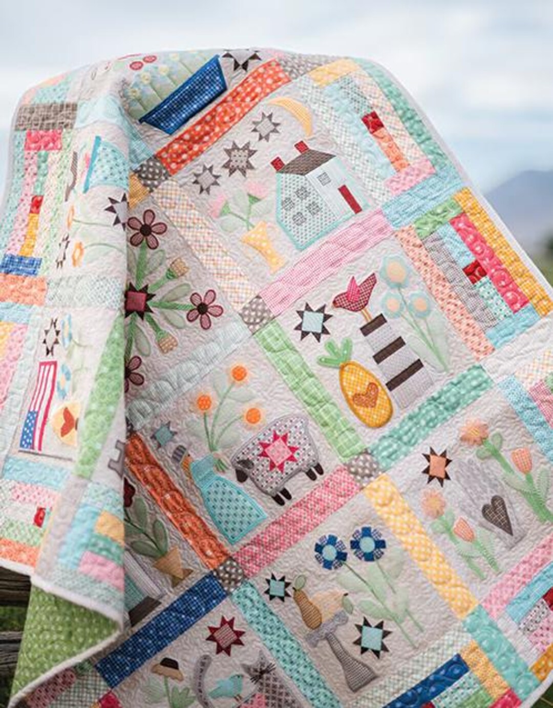 Machine Embroidery, Prim Quilt, in the Hoop Embroidery, USB Machine ...