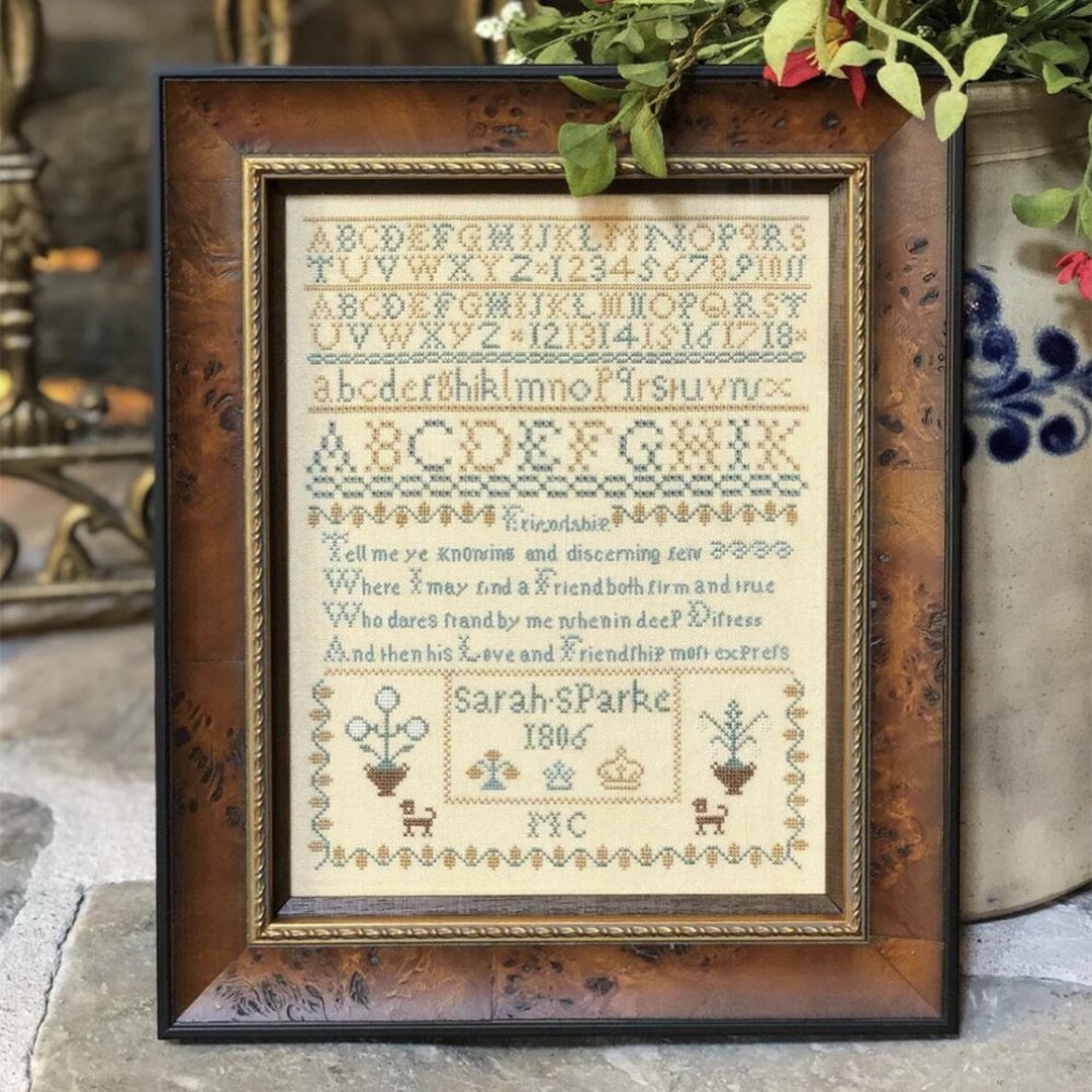 Counted Cross Stitch Pattern, Sarah Sparke 1806, Alphabet Sampler ...