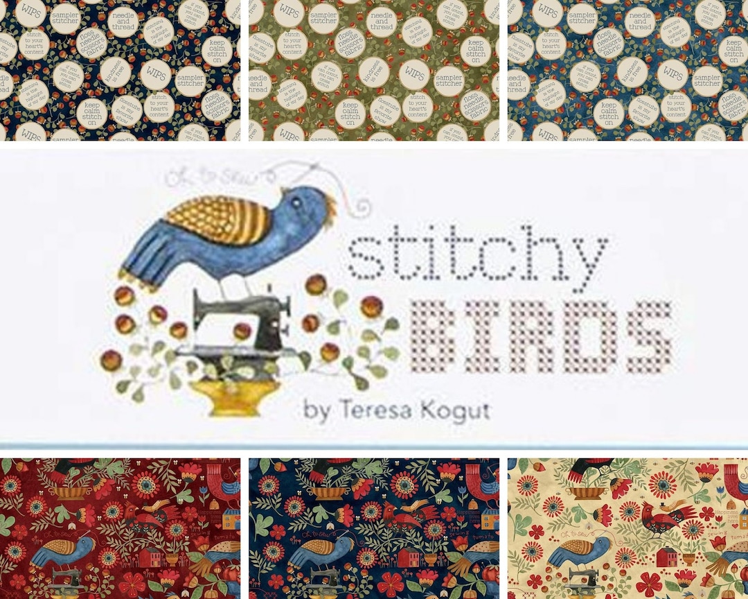 Quilt Fabric, Stitchy Birds, Cross Stitching Birds, Sewing Tools, Folk Art, Birds, Florals ...