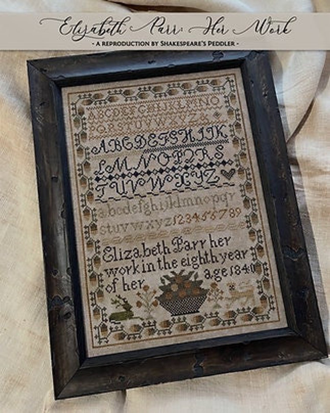 Counted Cross Stitch Pattern, Elizabeth Parr, Her Work, Reproduction ...